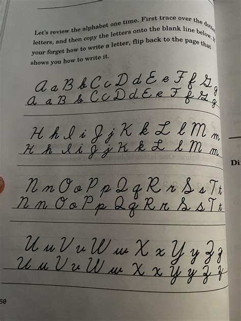 Cursive Letters Alphabet