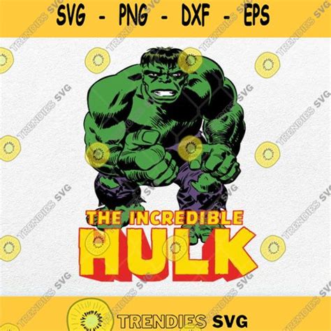 The Incredible Hulk Vintage Svg Svg Cut Files Svg Clipart Silhouette