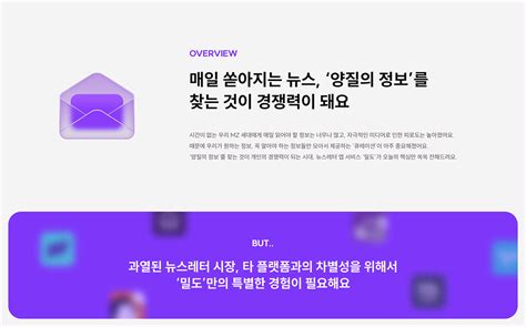 뉴스를 밀도있게 뉴스레터 플랫폼 밀도 Behance