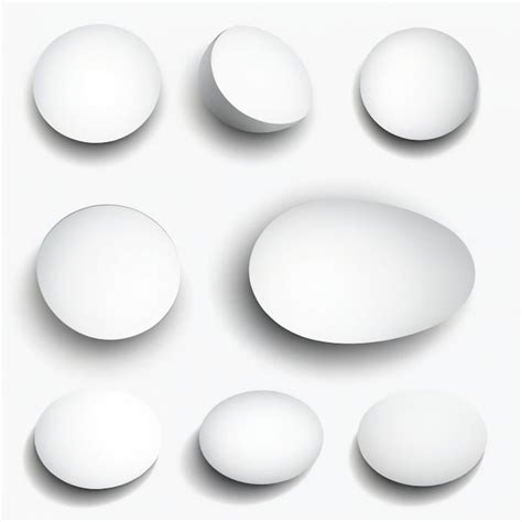 Ellipse Vector Set White Background Isolated A High Quality Premium
