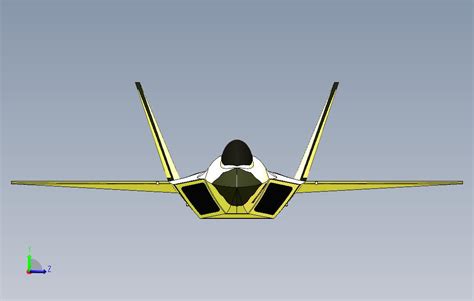 F22 B猛禽战机静态solidworks 2012模型图纸免费下载 懒石网