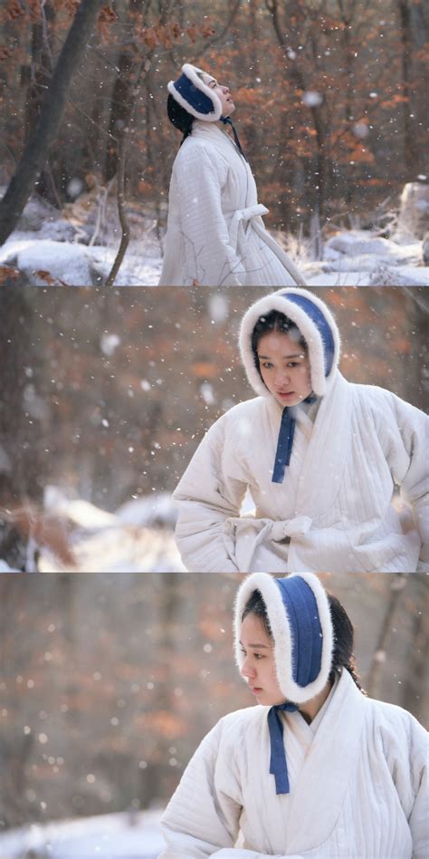연인 안은진 스틸 첫 공개…흩날리는 눈 속 청초한 미모