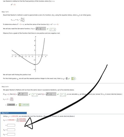 solved use newton s method to find the fixed point s of the