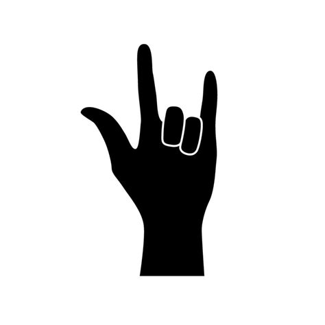 Rock Hand Icon Vector Rock And Roll Illustration Sign Rock Concert
