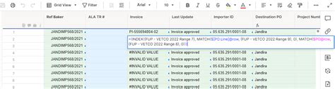 index and double match invalid value — smartsheet community
