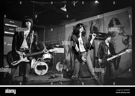 Les Ramones Johnny Joey Et Dee Dee Ramone Sur Scène Au Cbgbs