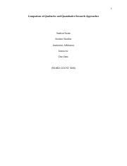 Comparing Qualitative Quantitative Research In Public Health Course