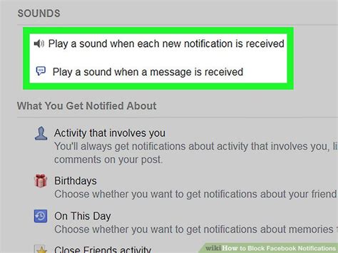 How To Block Facebook Notifications With Pictures Wikihow