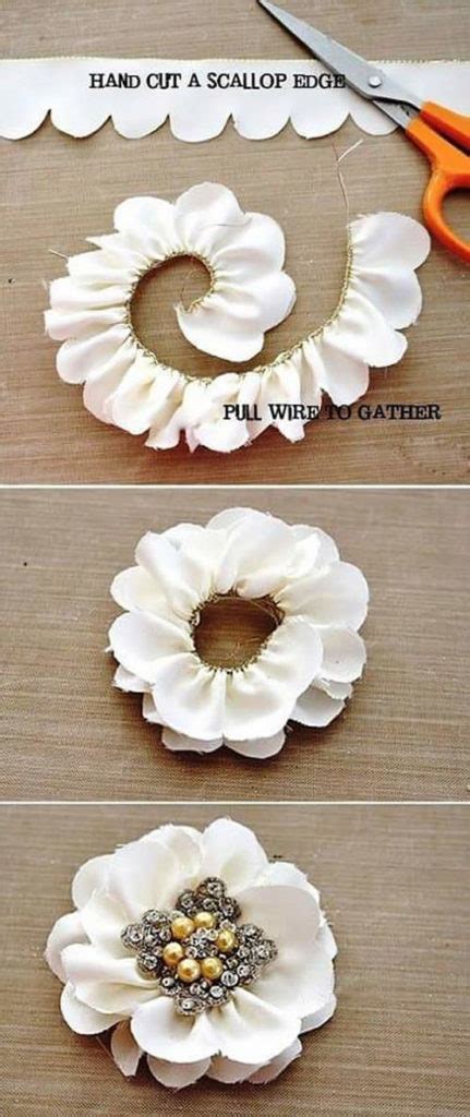 Como fazer Flores de Tecido Fácil Pop Lembrancinhas