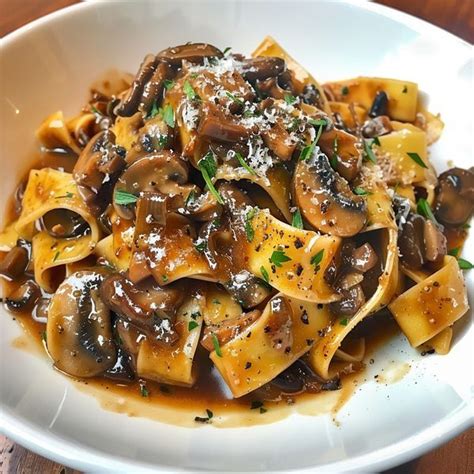 Cookefast Caramelized Wild Mushroom Pappardelle Pasta Pasta