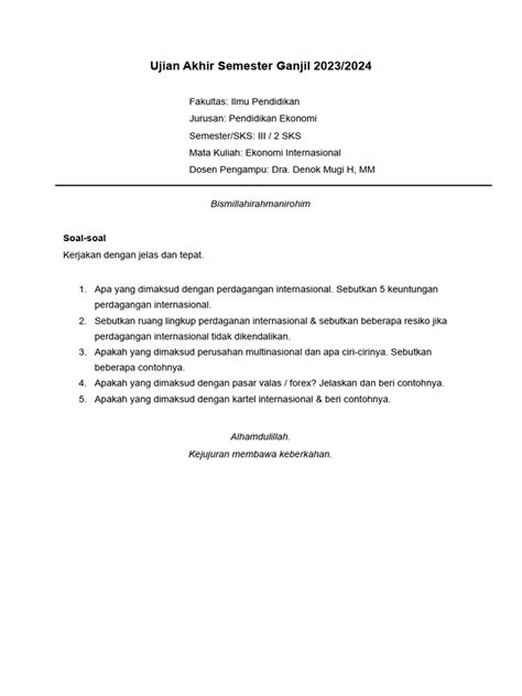 Izza Afkarina Ekonomi Internasional Pdf