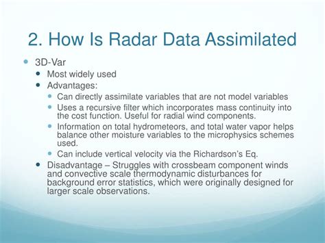 Ppt Radar Data Assimilation Powerpoint Presentation Free Download
