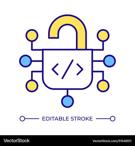 Open Source License Rgb Color Icon Royalty Free Vector Image