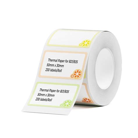 Niimbot B21 B3s Printer Thermal Labels 1 96 X 1 18 50x30mm Self Adhesive Therml Labels
