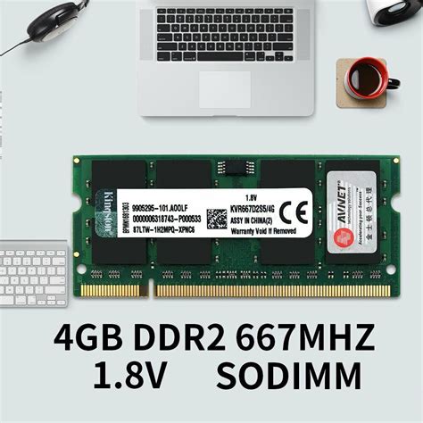 4gb Ddr2 Pc2 5300s 667mhz Kvr667d2s54g 18v Notebook Sodimm Memory For