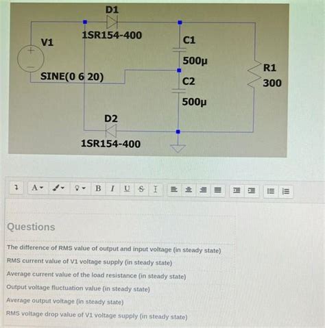 Solved Questions The Difference Of RMS Value Of Output And Chegg Com