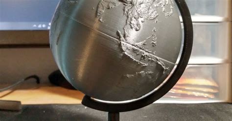 Topographic Globe With Stand By Samuel Bauman Download Free Stl Model