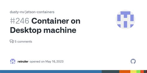 Container On Desktop Machine · Issue 246 · Dusty Nvjetson Containers