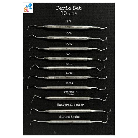 Perio Instrument Per Pc Gracey Currettes Non Magnetic Hallow Handle