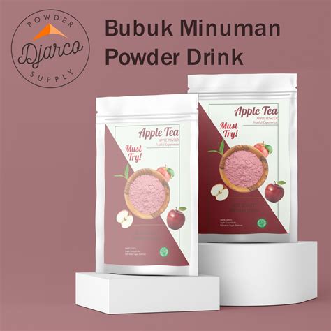 Jual 1000 GRAM 1 KG PREMIUM APPLE TEA POWDER DRINK SERBUK BUBUK