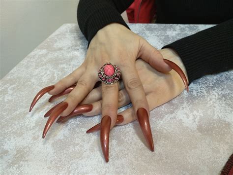 Red Stiletto Nails Long Black Nails Long Nails Black Claws Curved