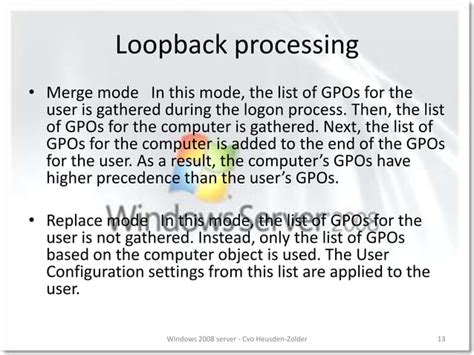 Group Policies In Windows 2008 Server Pptx