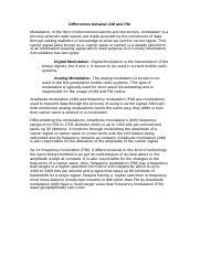 Differences Between AM And FM Docx Differences Between AM And FM