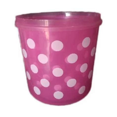 Pink 10kg Printed Plastic Container At ₹ 75 Piece In Ahmedabad Id 18948991312