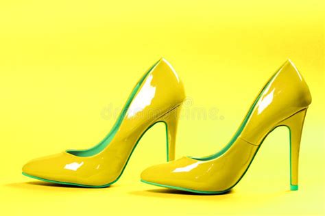 Yellow High Heels Shoes Stock Image Image Of Glamour 115654417