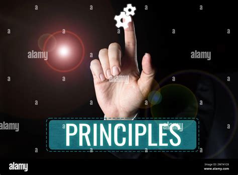 Writing Displaying Text Principles Business Idea Fundamental Truth