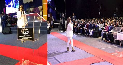 Photosvideos Of Tonto Dikeh Ministering At A Church In South Africa