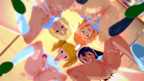 Rule 34 3d 4girls Big Breasts Black Hair Black Socks Blonde Hair