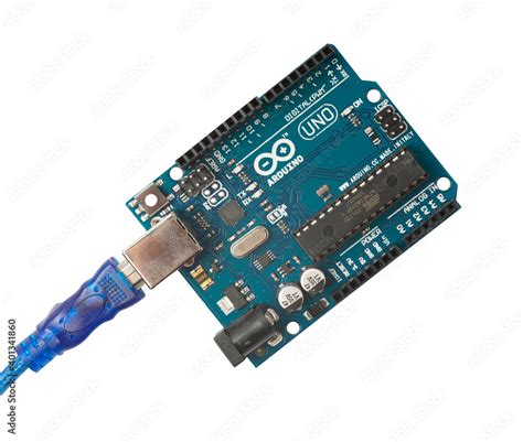 Arduino UNO R Board On White Background Stock Photo Adobe Stock