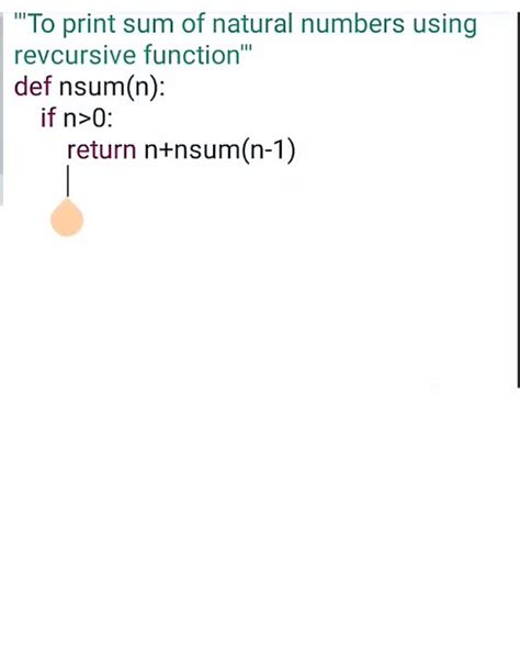 Sum Of Natural Number Recursive Functions Python Basics Youtube