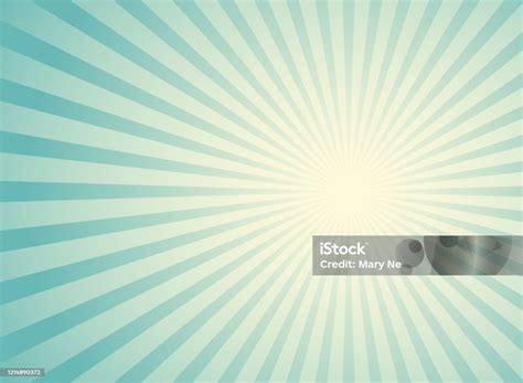 햇빛 넓은 복고풍 퇴색 배경 청록색과 베이지 색 버스트 벽지 판타지 벡터 일러스트레이션입니다 광대한에 대한 스톡 벡터 아트 및