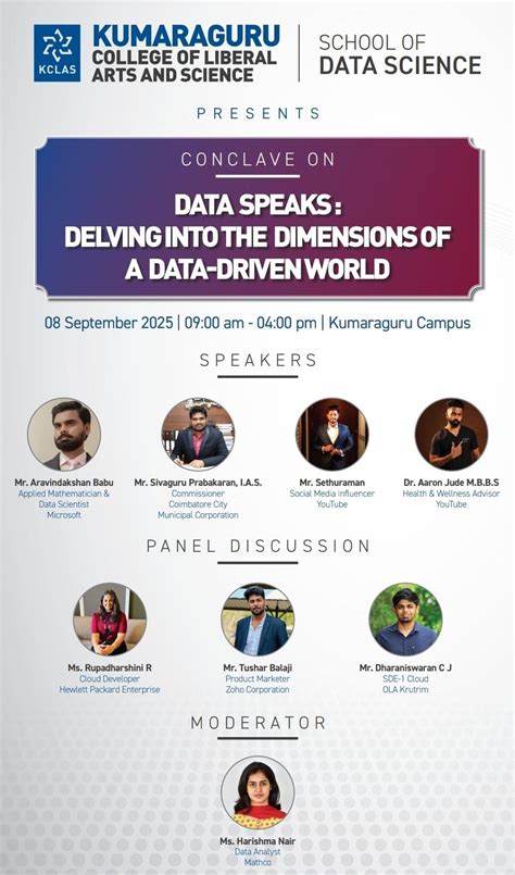 Data Speaks Delving Into The Dimensions Of A Data Driven World Kumaraguru College Of Liberal