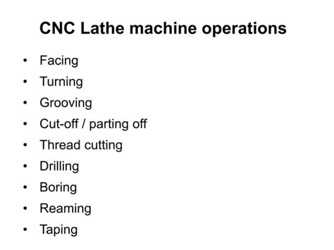Cnc Lathe Operations Ppt