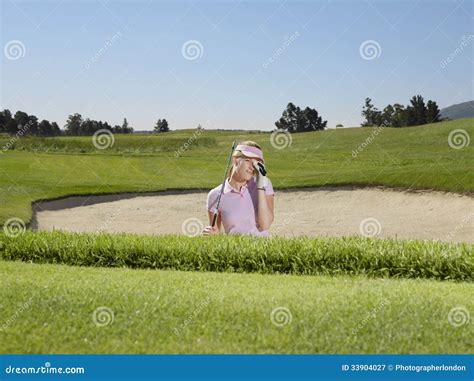 Disappointed Golfer In Sand Trap Stock Image Image Of Outdoors