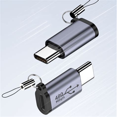 Bộ chuyển đổi Mini hợp kim nhôm Micro USB Mini USB ip sang Micro Type C Bộ chuyển đổi đầu
