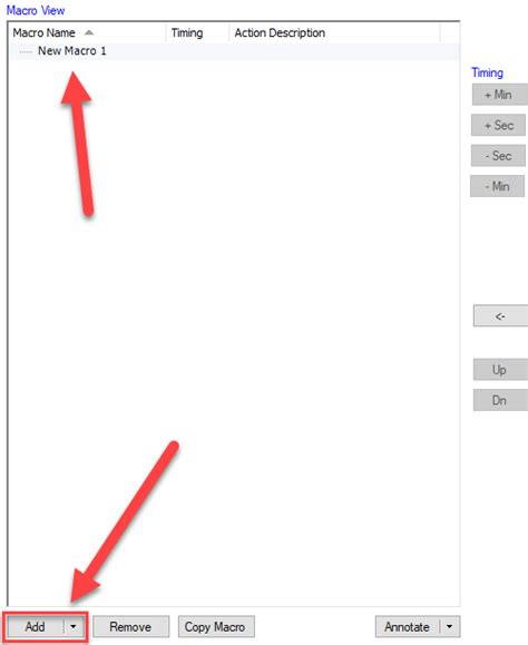 creating macros in the support tool macro tab
