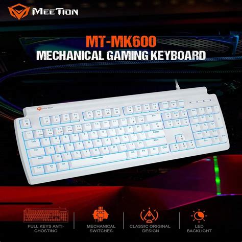 A Red Axis Mechanical Keyboard Suitable For Office Work A High Looking Pure White Keyboard An