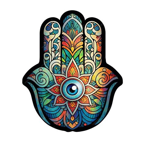 premium ai image watercolor hamsa hand symbol isolated on white