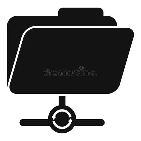 Folder Storage Icon Simple Vector Data Backup Stock Vector