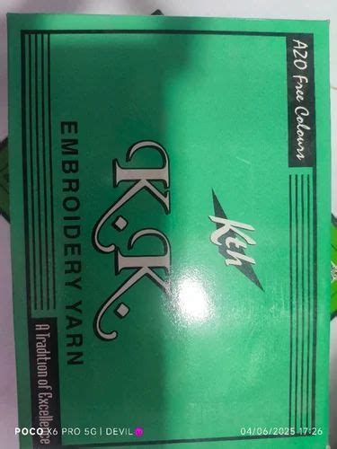 Green Polyester Multicolour Embroidery Thread Packaging Type Carton