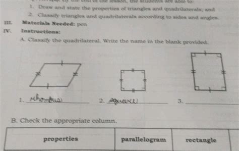 1 Deww And State The Properties Of Triangles StudyX