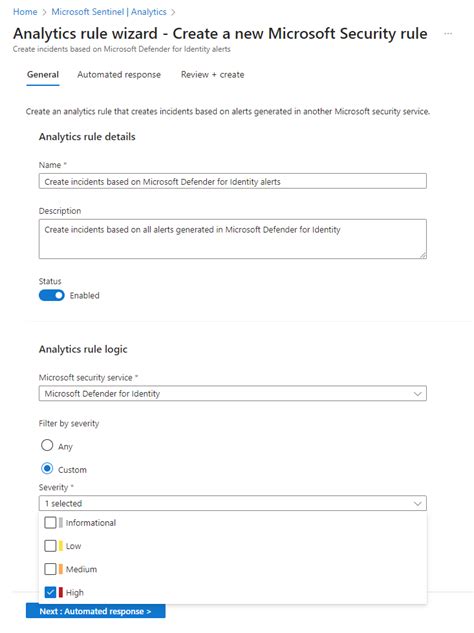 根据 Microsoft Sentinel 中的警报创建事件 Microsoft Learn