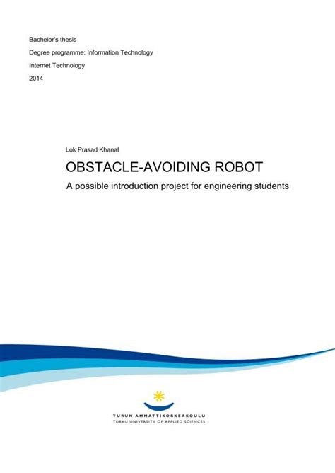 OBSTACLE AVOIDING ROBOT A Possible Introduction Project For Engineering Students By Lok Prasad