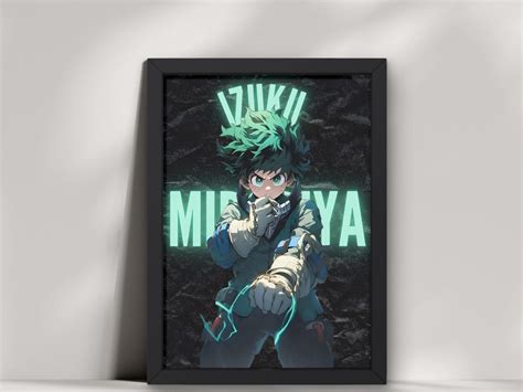Izuku Midorya Print Poster Manga Anime Wall Art Gaming Room Home