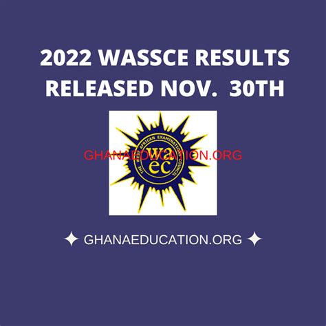 Confirmed 2022 Wassce Results To Be Released For School Candidates