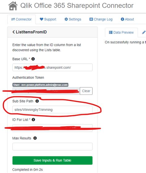 Web Connectors Office 365 Sharepoint Connector Qlik Community
